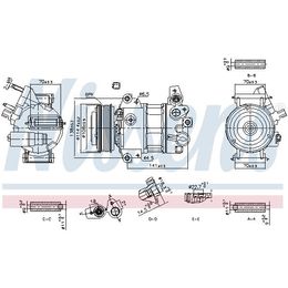 NISSENS Kompressor, Klimaanlage 890786 f&uuml;r Ford