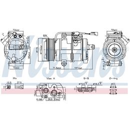NISSENS Kompressor, Klimaanlage 891060 f&uuml;r MAZDA