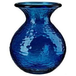 Tischvase Gilde "Vase bauchig "Pietro", dunkelblau, B:29cm H:33cm T:29cm &Oslash;:29cm, Glas, Vasen