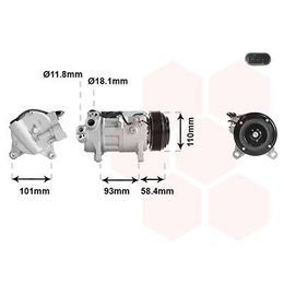 Van Wezel Kompressor, Klimaanlage 0601k709 f&uuml;r BMW