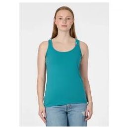 Tanktop Ragwear "FLLOUKIA GOTS", Damen, Gr. L, teal gr&uuml;n, Jersey, Obermaterial: 100% Baumwolle, unifarben, normal, Rundhals, Tops Tanktop, Bestseller aus Single Jersey mit softem Finish und Kn&ouml;pfen
