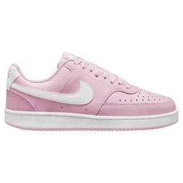 Sneaker Nike SPORTSWEAR "W COURT VISION LO SUEDE", Herren, Gr. 36,5, pink foam, wei&szlig;, Leder, Synthetik, Schuhe Sneaker