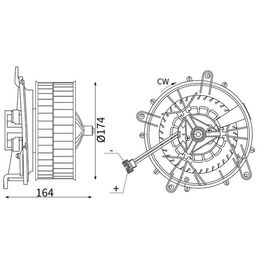 Mahle Innenraumgebl&auml;se ab56000s f&uuml;r MAYBACH MERCEDES-BENZ