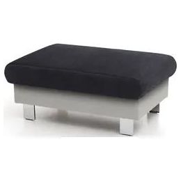 Hocker COTTA "Komaris, B: 100 cm", argent, schwarz, B:100cm H:45cm T:65cm, Microfaser PRIMABELLE (100% Polyester);Kunstleder SOFTLUX;Feinstruktur (100% Polyester);Kunstleder SOFTLUX/Struktur (100% Polyester);NaturLEDER, Hocker, Hocker, individuell zu kombinieren