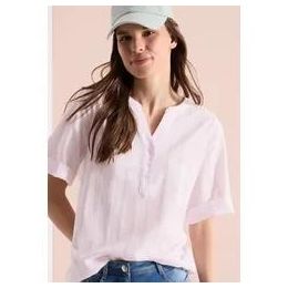 Shirtbluse Cecil, Damen, Gr. XL (44), light blush rose, Web, 100% Baumwolle, gestreift, klassisch normal, Rundhals, abgesteppt, Blusen, aus reiner Baumwolle