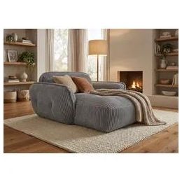 Chaiselongue Trendmanufaktur "Be Fluffy, mit Rundumbezug, Loveseat mit moderner breiter Kedernaht", grau, B:182cm H:87cm T:184cm, 100% Polyester, Sofas, Chaiselongue, mit softem Sitzkomfort, in hochwertigem Breitcord mit weicher Haptik