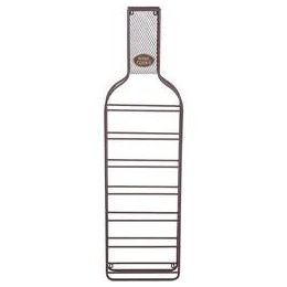 Weinregal Gilde "Weinregal Flasche Cork", braun, B:32cm H:118cm T:8,5cm, Metall, Regale, Weinregal