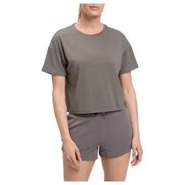T-Shirt Energetics "DA.-T-SHIRT OZELLA SHORT SLEEVE W", Damen, Gr. L, anthrazit, Jersey, Obermaterial: 63% Polyester, 33% Viskose, 4% Elasthan, Rundhals, Shirts T-Shirt, Loose Fit Passform, kurze &Auml;rmel, f&uuml;r Training, Yoga und Freizeit