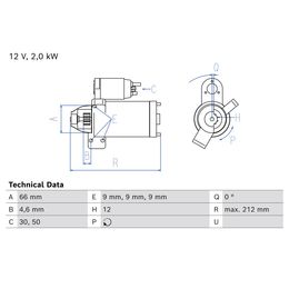 Bosch Starter 0986026810 f&uuml;r BMW