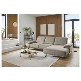 Ecksofa DIE PLANBAR "ZE-EM18063, Breite 322 cm", cyber mandel, B:322cm H:89cm T:187cm, 100% Recyceltes Polyester, Sofas, Ecksofa, wahlweise mit Sitztiefen- und Armteilverstellung