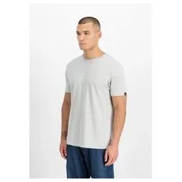 T-Shirt Alpha Industries "DTM Alpha T-Shirt", Damen, Gr. L, pastel grau, Obermaterial: 100% Baumwolle, Shirts T-Shirt