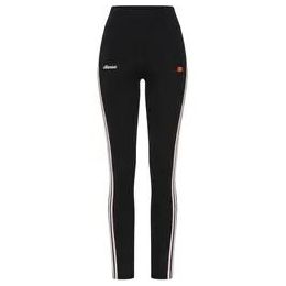 Leggings Ellesse "CADITH LEGGING", Damen, Gr. 42, N-Gr, schwarz, Jersey, Obermaterial: 95% Baumwolle, 5% Elasthan, unifarben, figurbetont lang, Hosen Leggings, aufgesetzte Kontraststreifen und Logo-Badges