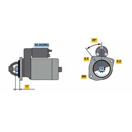 Bosch Starter 0986023580 f&uuml;r PEUGEOT DS SUZUKI