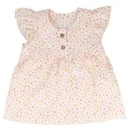 Shirttop MaxiMo, M&auml;dchen, Gr. 86/92, muschelrosa, bl&uuml;mchen, Web, Obermaterial: 100% Baumwolle, gemustert, mehrfarbig, A-Linie h&uuml;ftbedeckend, Rundhals, R&uuml;schen, Tops Shirttop, rosa, Bl&uuml;mchen, Musselin, Holzkn&ouml;pfe, Baby Girl
