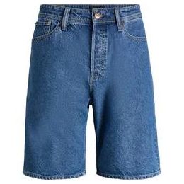 Jack & Jones Jeansshorts JACK & JONES "JJIALEX JJORIGINAL SHORT", Herren, Gr. L, N-Gr, blau denim, Denim/Jeans, Obermaterial: 100% Baumwolle, unifarben, relaxed fit knielang, Jeans Jeansshorts, Baumwolle, high waist, baggy fit
