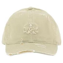 Trucker Cap Alpha Industries "Acid Logo Cap", Herren, Gr. onesize, organic beige, Baumwolle, Caps
