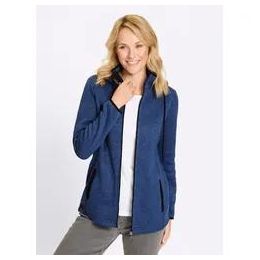 Langjacke Classic Basics, Damen, Gr. 54, jeansblau, schwarz, meliert, 100% Polyester, Jacken Langjacke