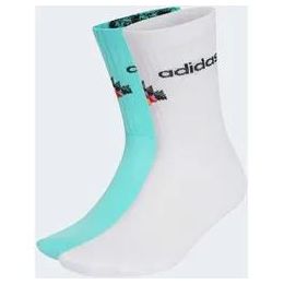 Funktionssocken Adidas PERFORMANCE "DEUTSCHLAND 26 FAN", Damen, Gr. S (37/39), wei&szlig;, flash aqua, schwarz, Obermaterial: 62% Baumwolle, 36% Polyester, 1% Elasthan, 1% sonstige Fasern, Socken