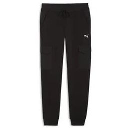 Sporthose Puma "Puma Sport Cargohose Herren", Herren, Gr. M, Normalgr&ouml;&szlig;en, schwarz, Obermaterial: 10% Viskose, 47% Polyester, 38% Baumwolle, 5% Elasthan. Decklage: 100% Nylon. Aufgesetzte Tasche: 100% Nylon. Seitentasche &ndash; Oben: 100% Baumwolle, unifarben, regular fit, Hosen Sporthose