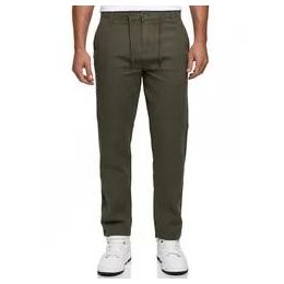 Leinenhose INDICODE "INClio", Herren, Gr. XL, N-Gr, army, Web, Obermaterial: 100% Baumwolle, unifarben, relaxed fit kn&ouml;chellang, Hosen