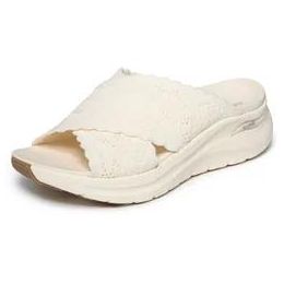 Pantolette Skechers "ARCH FIT 2.0 SANDAL-", Herren, Gr. 41, sanftes wei&szlig;, Textil, Schuhe Pantolette, Sandale, Sommerschuh, Strandschuh in veganer Machart