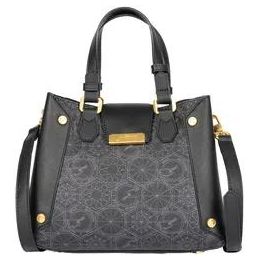 Tragetasche GATTINONI "Teodosia Medium Double Handle Bag Damen", Damen, Gr. B/H/T: 20cm onesize, schwarz, teo. mono schwarz, PVC, Polyurethan, Taschen, Schultertasche Damen, Abendtasche, Fashion, Lifestyle, Sale