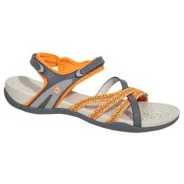 Sandale HI-TEC "Savanna II", Damen, Gr. 37, grau (grau, orange), Obermaterial: 100% Synthetik synthetic., Schuhe Sandale
