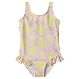 Badeanzug name it "NMFZILUA SWIMSUIT", M&auml;dchen, Gr. 98/104, N-Gr, pirouette, Jersey, Obermaterial: 84% Polyester, 16% Elasthan, bedruckt, Badeanz&uuml;ge Badeanzug, mit s&uuml;&szlig;en R&uuml;schen