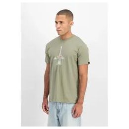 T-Shirt Alpha Industries "Air Force Sketch T-Shirt", Damen, Gr. M, olive, Obermaterial: 100% Baumwolle, Shirts T-Shirt