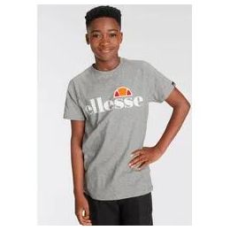 T-Shirt Ellesse "MALIA", Jungen, Gr. 128/134 (8/9), grau (mittelgrau, meliert), Obermaterial: 100% Baumwolle, Rundhals, Shirts T-Shirt, f&uuml;r Kinder