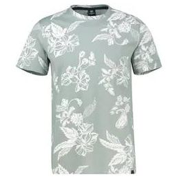 T-Shirt Lerros "T-Shirt mit O-Neck, All-over-Print in grossen Gr&ouml;&szlig;en", Damen, Gr. 4XL, storm grau, 100% Baumwolle, Rundhals, Shirts T-Shirt