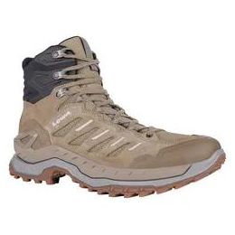 Wanderschuh Lowa "INNOVO MID", Damen, Gr. 46, dune, grau, Leder, Textil, Schuhe Wanderschuh