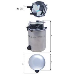KNECHT Kraftstofffilter kl1027 Leitungsfilter 158,5mm f&uuml;r RENAULT