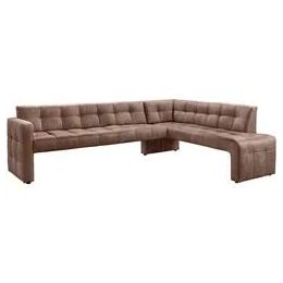 Essbank exxpo - SOFA FASHION "Barista, bequem und elegant, hohe Bodenfreiheit", cognac, B:265cm H:83cm T:199cm, Sitzb&auml;nke, Essbank, Eckbank Barista bequem und elegant, hochwertige Detailverarbeitung
