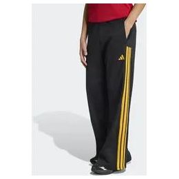 Sporthose Adidas SPORTSWEAR "HOUSE OF TIRO, WEITES BEIN", Damen, Gr. M, N-Gr, schwarz, team power rot 2, collegiate gold, normal, gr., Obermaterial: 53% Baumwolle, 47% Polyester, Hosen Sporthose, sportlicher Stil, f&uuml;r Training und Freizeit, mit Kordelverschluss