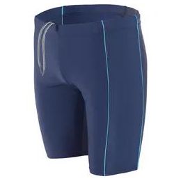 Badehose AQUARTI "Badehose Aquarti Herren Lange Badehose mit Kontrast-Paspel Jammer", Damen, Gr. XL, N-Gr, blau (dunkelblau, blau), Obermaterial: 80% Polyamid PA. 20% Elasthan EL., Badehosen Badehose