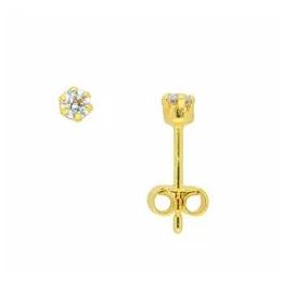 Adelia&acute;s Paar Ohrh&auml;nger ADELIA ́S "Ohrstecker Ohrringe 333 Gold ( 8K ) mit Zirkonia &ndash; Goldohrringe", gold, Ohrringe, Damen, Damen, Gold, Goldohrringe