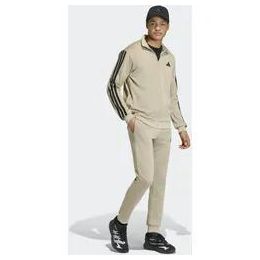 Trainingsanzug Adidas SPORTSWEAR "3-STREIFEN FRENCH TERRY", Herren, Gr. L, wonder cargo, Obermaterial: 100% Polyester, Sportanz&uuml;ge Trainingsanzug, zweiteiliges Set, aus French-Terry-Material, mit Rippdetails