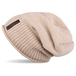 Strickm&uuml;tze styleBREAKER "Feinstrick Beanie mit Teddyfleece", Damen, beige, 100% Viskose CV., Modisch, M&uuml;tzen Strickm&uuml;tze