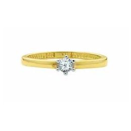 Adelia&acute;s Solit&auml;rring ADELIA ́S "Solit&auml;rring 333 Gold ( 8K ) mit Zirkonia &ndash; Goldring Diamant" Gr. 54, silber, Fingerringe, Damen, 54, Gold, Goldring Diamant