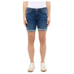 Shorts Mustang "Damen Style Bermuda", Damen, Gr. 31, 782 mittelblau, Denim/Jeans, 75% Baumwolle, 23% Polyester, 2% Elasthan, unifarben, straight fit, Hosen Shorts