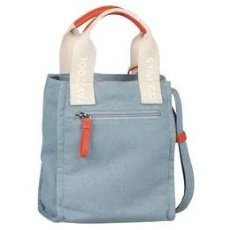 Shopper Tom Tailor DENIM "Azura", Damen, Gr. B/H/T: 20cm x 23cm x 10cm, helles jeansblau, Baumwolle, bedruckt, clean, gepflegt, unifarben, Taschen Shopper, Damen Umh&auml;ngetasche, mit s&uuml;&szlig;em Softeis-H&ouml;rnchen Anh&auml;nger