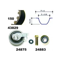 MAPCO Zahnriemensatz 23912 f&uuml;r Audi Skoda VAG