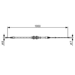 Bosch Seilzug, Feststellbremse 1987482785 f&uuml;r RENAULT