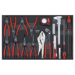 SONIC EQUIPMENT Zangen-Set Zangensatz SFS-M 18-tlg. 604207