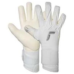 Torwarthandschuhe Reusch "Raptor Pro", Herren, Gr. 8, wei&szlig;, silberfarben, 55% Polyester, 44% Latex, 1% Polyurethan, Handschuhe, mit D&auml;mpfung f&uuml;r harte Sch&uuml;sse