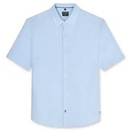 Kurzarmhemd OLYMP "OLYMP Casual, regular fit, Kent", Herren, Gr. 4XL, Normaler Arm, hellblau, 100% Leinen, Hemden