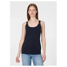 Tanktop Ragwear "FLLOUKIA GOTS", Damen, Gr. XXL, navy, Jersey, Obermaterial: 100% Baumwolle, unifarben, normal, Rundhals, Tops Tanktop, Bestseller aus Single Jersey mit softem Finish und Kn&ouml;pfen