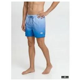 Jack & Jones Badeshorts JACK & JONES "JPSTMAUI HORIZON DIP DYE SWIM SHORTS", Herren, Gr. XXL, N-Gr, celestial blau, Polyester, Badehosen Badeshorts
