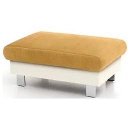 Hocker COTTA "Komaris, B: 100 cm", creme, senf, B:100cm H:45cm T:65cm, Microfaser PRIMABELLE (100% Polyester);Kunstleder SOFTLUX;Feinstruktur (100% Polyester);Kunstleder SOFTLUX/Struktur (100% Polyester);NaturLEDER, Hocker, Hocker, individuell zu kombinieren